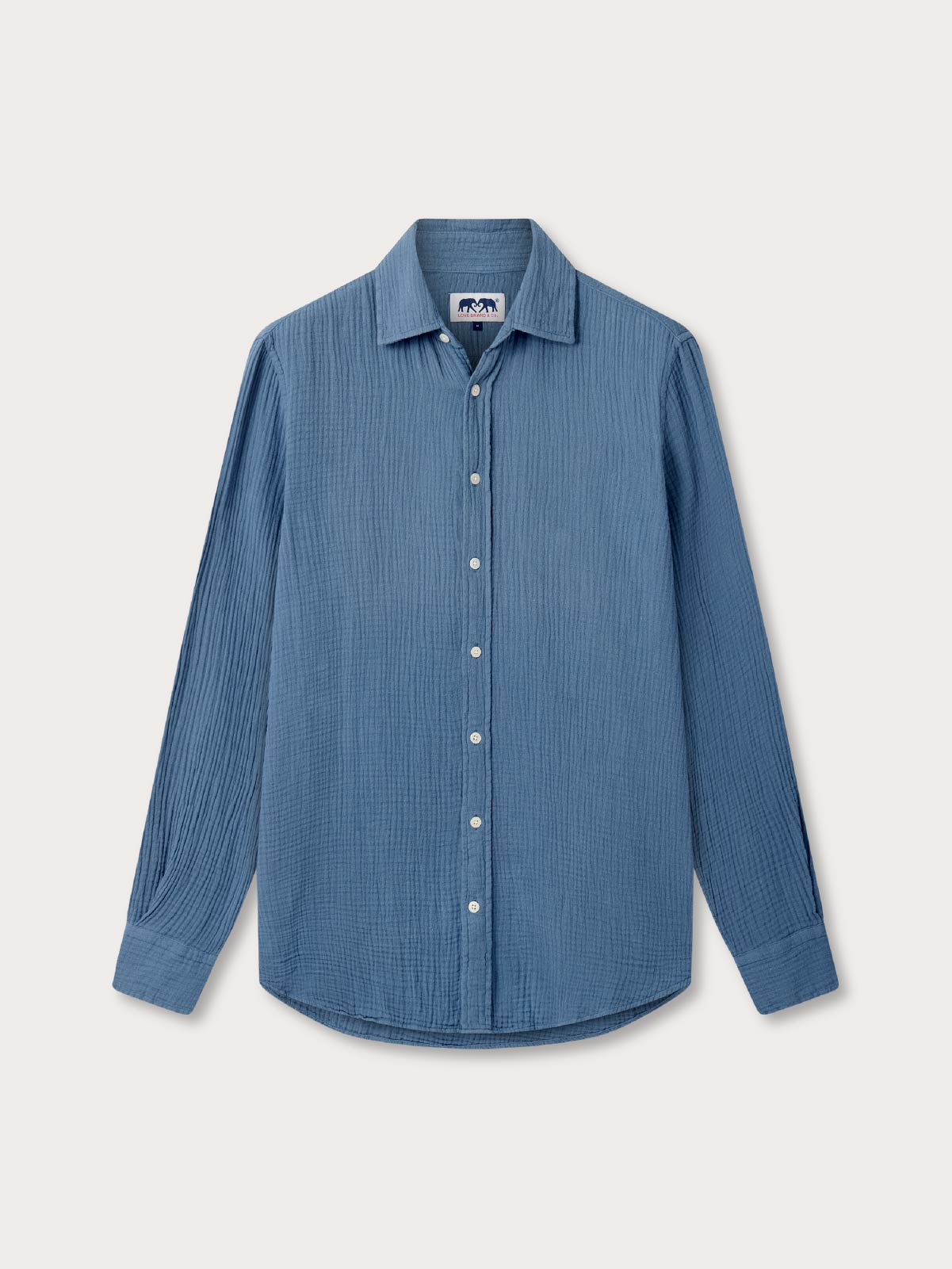 Men's Deep Blue Galliot Cotton Shirt – LOVE BRAND & Co.